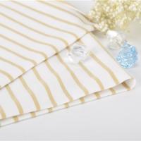 China 175cm Width 170gsm Single Jersey Fabric - 95% Cotton 5% Spandex Striped Knit for T-Shirts and Hoodies for sale