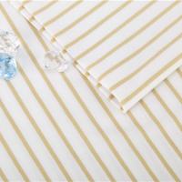 China 175cm Width 170gsm Single Jersey Fabric - 95% Cotton 5% Spandex Striped Knit for T-Shirts and Hoodies for sale