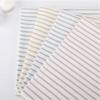 China 175cm Width 170gsm Single Jersey Fabric - 95% Cotton 5% Spandex Striped Knit for T-Shirts and Hoodies for sale