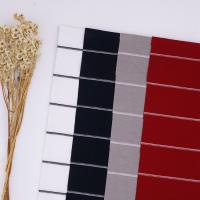 China 190g Pure Cotton Single Jersey Fabric 215cm Width Striped Lightweight Breathable for Polo Shirts for sale