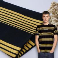 China Yarn Dyed Striped Single Jersey Fabric 185cm Width 220g Weight for Polo Shirts for sale
