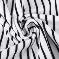 China 200cm Wide 165g Striped Pique Cotton Fabric for Polo Shirts - Breathable & Sweat Absorbing for sale