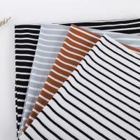 China 200cm Wide 165g Striped Pique Cotton Fabric for Polo Shirts - Breathable & Sweat Absorbing for sale
