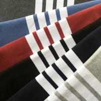 China Yarn-Dyed Plain Knit Striped Cotton Fabric 350gsm 180cm Width for French Terry Hoodies for sale