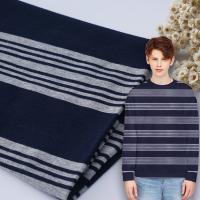China 185cm Wide Striped Cotton Fabric 220g Heavy Weight for Leisure Wear and Sweatshirts for sale