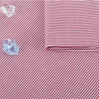 China 40S Striped Knit Fabric 200gsm 175cm Width Pure Cotton for Sportswear T-Shirts for sale