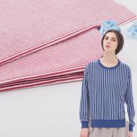 China 40S Striped Knit Fabric 200gsm 175cm Width Pure Cotton for Sportswear T-Shirts for sale