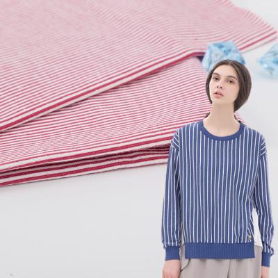 China 40S Striped Knit Fabric 200gsm 175cm Width Pure Cotton for Sportswear T-Shirts for sale