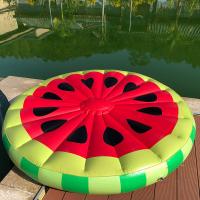 China 0.32mm BSCI Inflatable Floating Island Party Watermelon Pool Float for sale