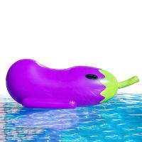 China Eco Friendly 190 X 65CM Swimming Pool Float PVC Inflatable Eggplant Pool Float for sale