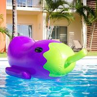 China Eco Friendly 190 X 65CM Swimming Pool Float PVC Inflatable Eggplant Pool Float for sale