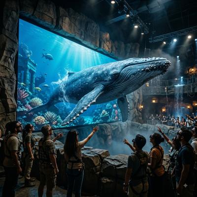 China Low Crosstalk Polarized 3D Screen Theme Park 3D Interactive Tourism Display for sale