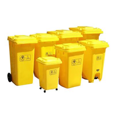 China Rectangular Hospital Foot Pedal Garbage Bin Stepping Trash Can Waste Dustbin for sale