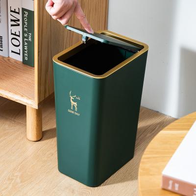 China Wholesale 13 Gallon Abs Press Type Pop-up Rectangular Plastic Trash Can for sale