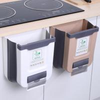 China New Product Wall Mounted Folding Kitchen Large Capacity Hanging Bin Garbage Can for sale