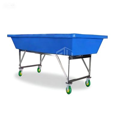 China Foldable Rotomolded Hotel Linen Transport Trolley with Silent Wheels for Laundry Cart for sale