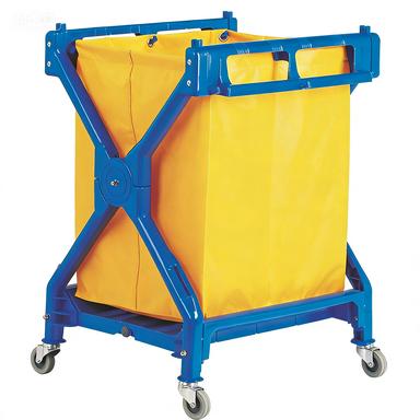 China X-Type Plastic Multipurpose Linen Trolley and Cleaning Cart for Hotel Use for sale