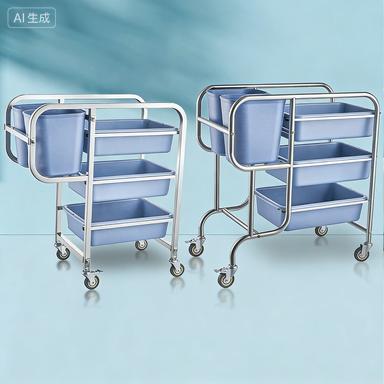 China Commercial Detachable Dish Collecting Cart 5-Drawer Storage Trolley for Hotel Restaurant Dish & Plate Collection for sale
