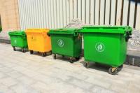 China Heavy‑Duty 660L Plastic Wheelie Bin , Large‑Capacity Wheeled Refuse Container for Sanitation Outdoor Waste Collection for sale