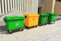 China Heavy‑Duty 660L Plastic Wheelie Bin , Large‑Capacity Wheeled Refuse Container for Sanitation Outdoor Waste Collection for sale