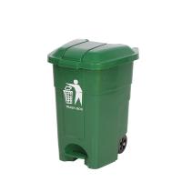 China Large Stylish Foot‑Pedal Trash Bin , Commercial Grade Hands‑Free Plastic Waste Can for Residential Communities, Parks & Public Buildings for sale