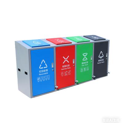 China Custom Different Sizes Iron Trash Cans , Commercial Standing Metal Waste Bins for Hotel Lobby , Office , Public Area for sale