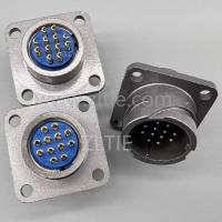 China FQ18 Series 12-Pin Square Flange Male Socket FQ18-12ZJ for sale
