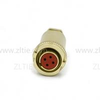 China Threaded PC4TK 4 Pin Female Straight Plug Solder Cups РС4ТВ RS4TV for sale