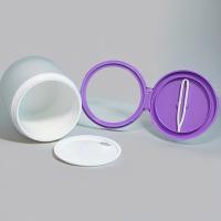 China Plastic Cosmetic Jars for Cosmetic pad with Injection Colour, 83mm Neck Size, and Flip Top Cap for sale