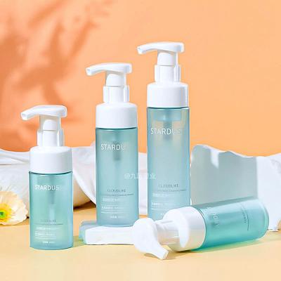 China Round Cylinder Shape Plastic Foam Bottle 100ml 120ml 150ml and 200ml for sale