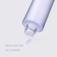 China Clear frosted PET bottle and jar featuring shiny silver plastic lid suitable for eco friendly and reusable cosmetic packaging solutions for sale