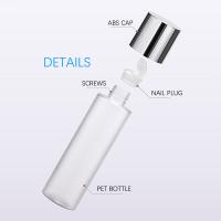 China Clear Frsoted PET bottles and jars with Shiny Sliver Cap in Customized Volume and Screw on Cap and  Pump Closures for sale