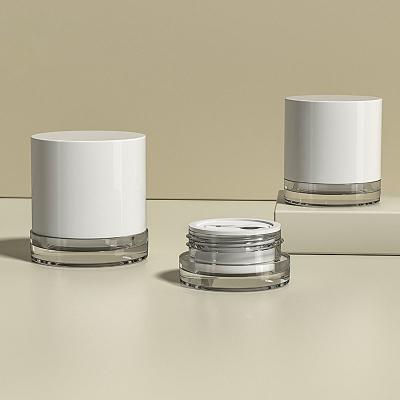 China Labeling Durable Round Plastic Cosmetic Jars and AS Jar Containers for Beauty Products for sale
