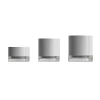 China Labeling Durable Round Plastic Cosmetic Jars and AS Jar Containers for Beauty Products for sale