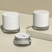 China Labeling Durable Round Plastic Cosmetic Jars and AS Jar Containers for Beauty Products for sale