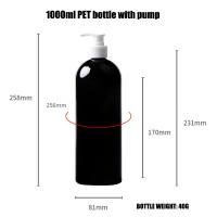 China 1000ml Leak-proof Shatter-resistant Plastic Cosmetic Bottle and PET Cosmetic Bottle for Shower Gel for sale