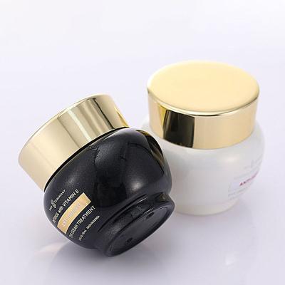 China 30g Glossy Leakproof Cosmetic Glass Jars and Porcelain Glass Jars for Creams Balms Lotions for sale