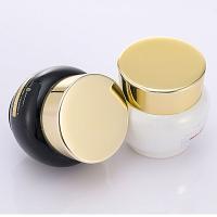 China 30g Glossy Leakproof Cosmetic Glass Jars and Porcelain Glass Jars for Creams Balms Lotions for sale
