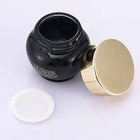China 30g Glossy Leakproof Cosmetic Glass Jars and Porcelain Glass Jars for Creams Balms Lotions for sale