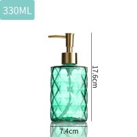 China Leakproof 330ml Glass Hand Soap Bottle Chemical Resistant Glass Soap Dispenser Bottle for Cosmetic Packaging for sale