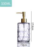 China Leakproof 330ml Glass Hand Soap Bottle Chemical Resistant Glass Soap Dispenser Bottle for Cosmetic Packaging for sale