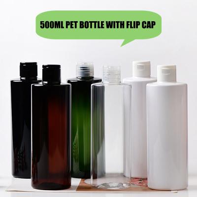 China Hot Stamping 500ml Plastic PET Shampoo Bottles Made from Plastic PET Featuring Screen Printing Surface Handling for Elegant Cosmetic Packaging for sale