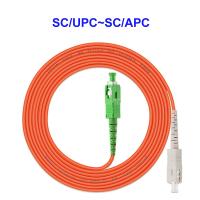 China OM1/2 Gigabit Multimode Fiber Optic Cable Single Core SC APC SC UPC for sale
