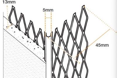 China Expanded Plaster Metal Mesh 2m Length 0.3mm Thickness Wire Mesh For Plastering Corners for sale