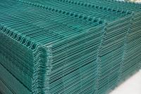 China Four Curved Welded Wire Mesh Panel 50X100mm Galvanized Security Fence for sale