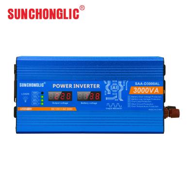 China SAA-D3000AL 3000W Peak Modified Sine Wave Inverter with LED Digital Display and 5V1A USB Port for sale