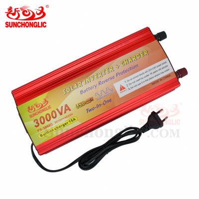 China FS Modified Sine Wave Inverter 3000VA Peak Power with Built-in 15A Battery Charger and 220V AC Output for Home Solar Emergency Power Supply for sale