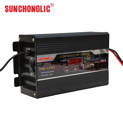 China FML-1230A 30A Max Output Current LiFePO4 Battery Charger with Built-in BMS Activation and 14.5V Constant Voltage for sale