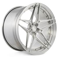 China 6061-T6 Brushed Silver Concave Design Wheels 2PC Configuration for sale