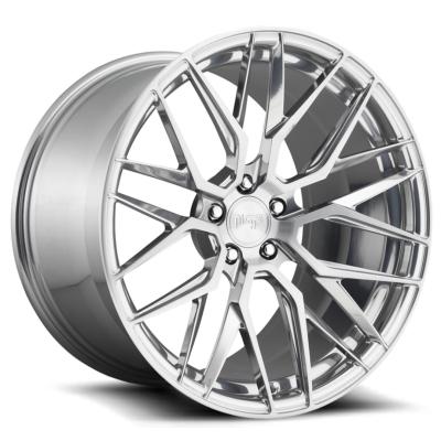 China 6061-T6 Bright Silver Monoblock Forged Wheels Concave Spokes for sale